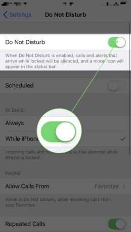 Turn Off Do Not Disturb | UpPhone
