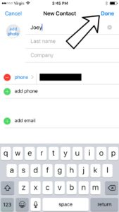 Create A New Contact | UpPhone