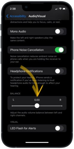 Check The Audio Balance On Your iPhone